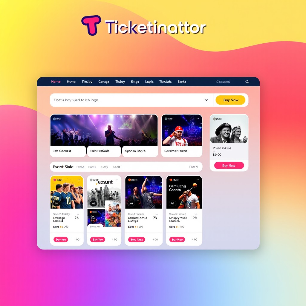 Stunning UX/UI Design for Ticketinator - Modern Online Ticket Booking ...