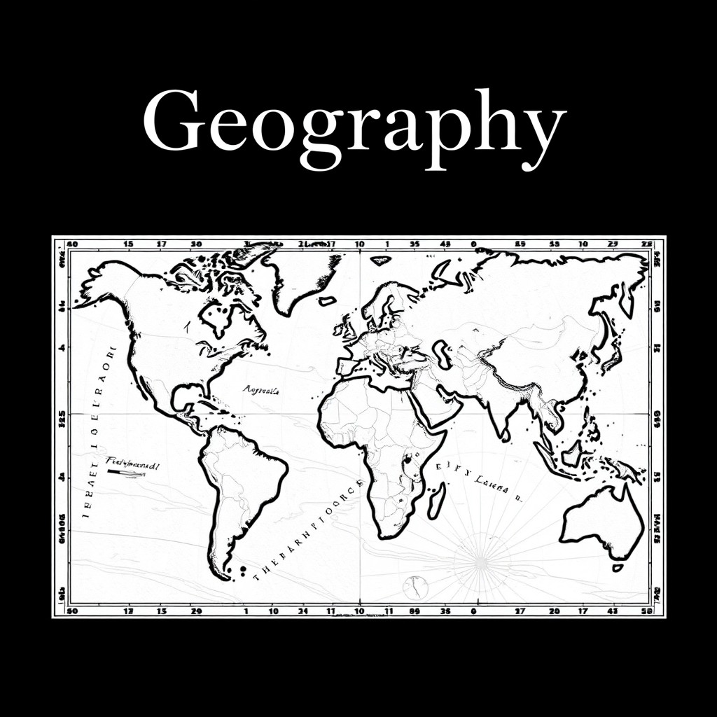Minimalist Geography Book Cover Design for Adults