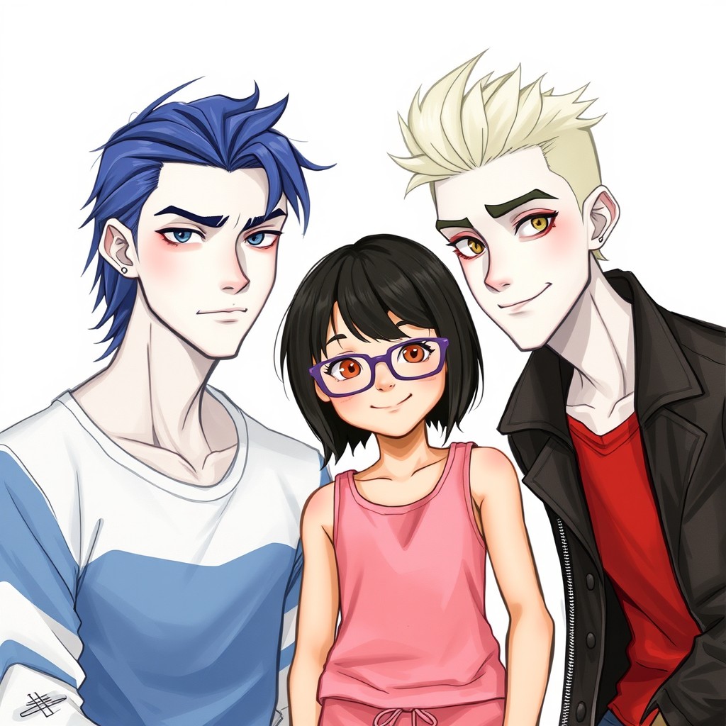 Semi-Realistic Drawing of Diverse Characters: A Family Dynamic