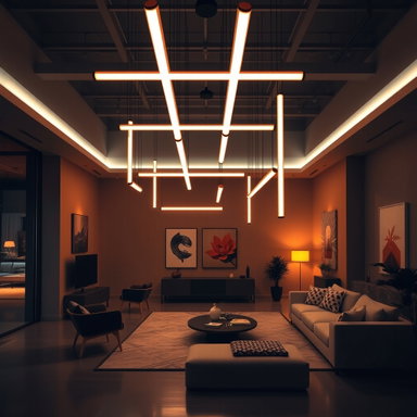 Chic Modern Interior Design with Inviting LED Lighting
