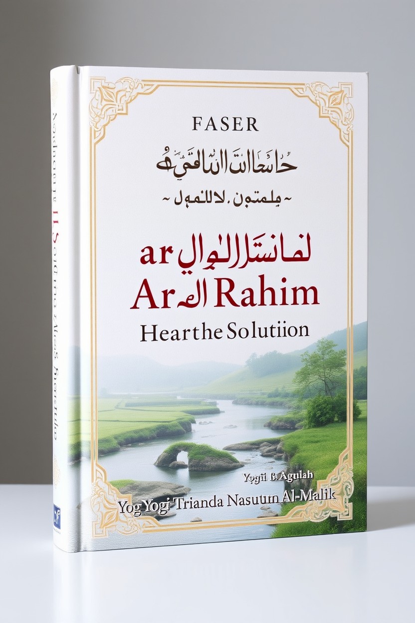 Elegant Book Cover Design for 'Ar-Rahman Ar-Rahim Heart Solution'