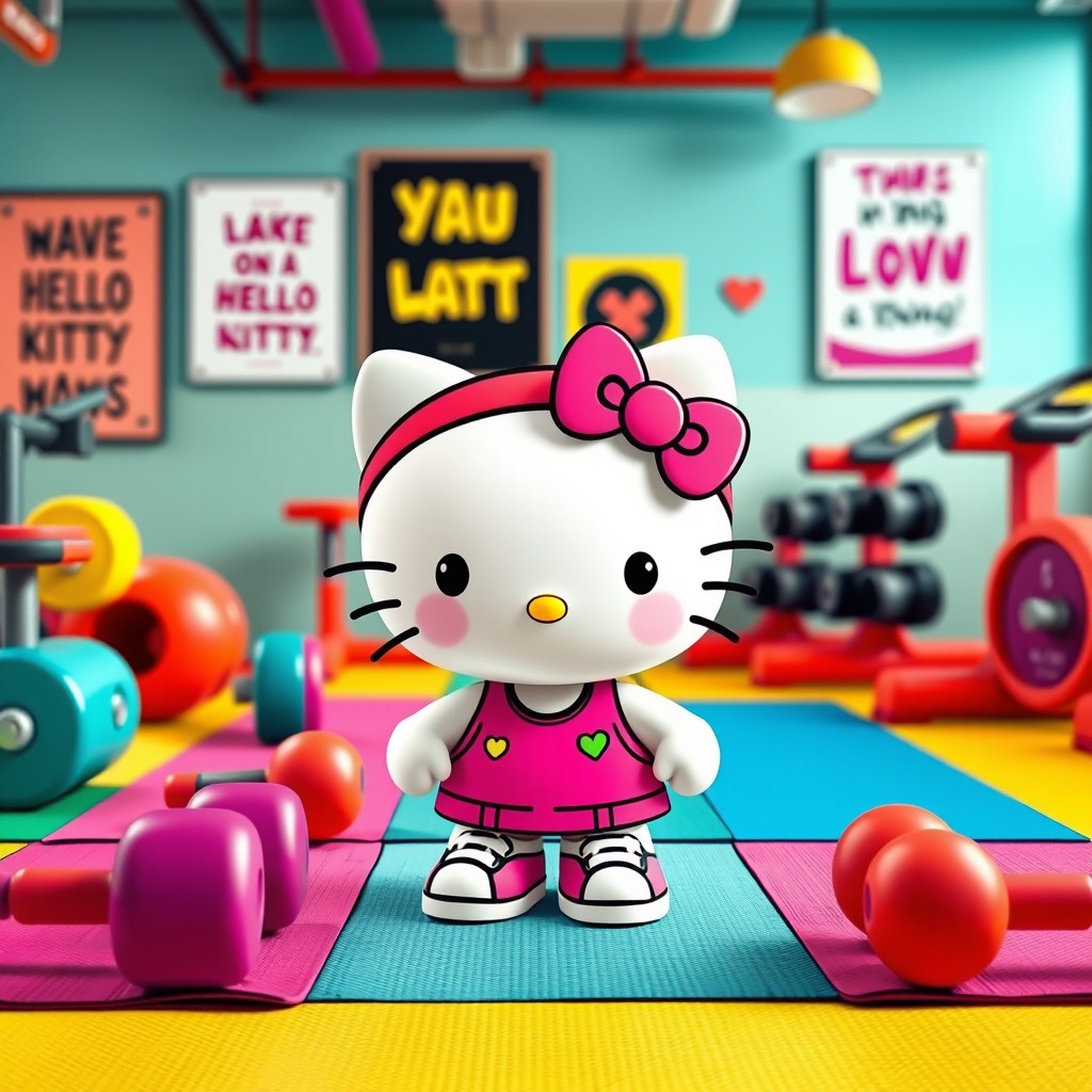 Hello Kitty Gets Fit: A Whimsical Workout Adventure