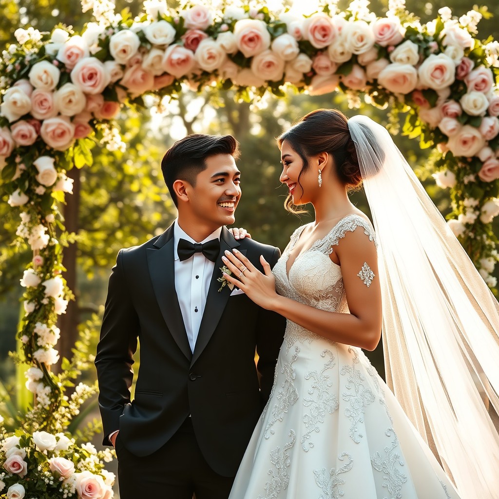 Enchanting Outdoor Wedding: A Dreamy Bridal Scene