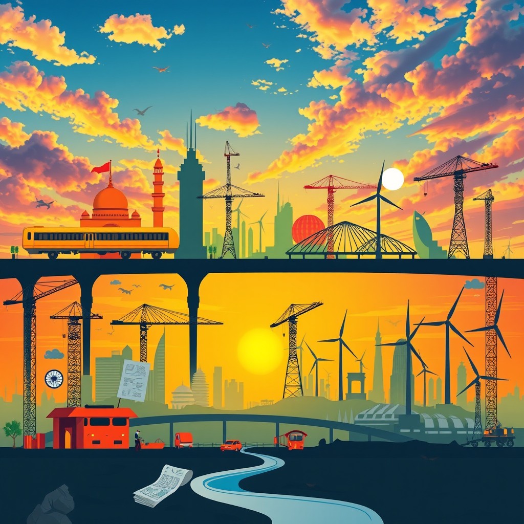 Vibrant Imagery of India's Major Infrastructure Projects