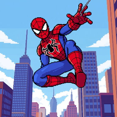 Vibrant & Minimalist Pixel Art Spider-Man Creations | Idyllic