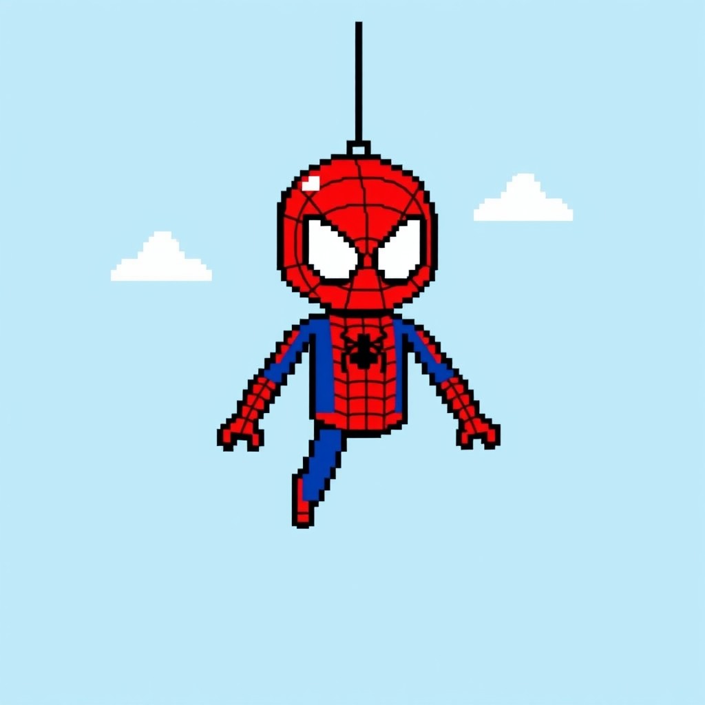 Vibrant & Minimalist Pixel Art Spider-Man Creations | Idyllic