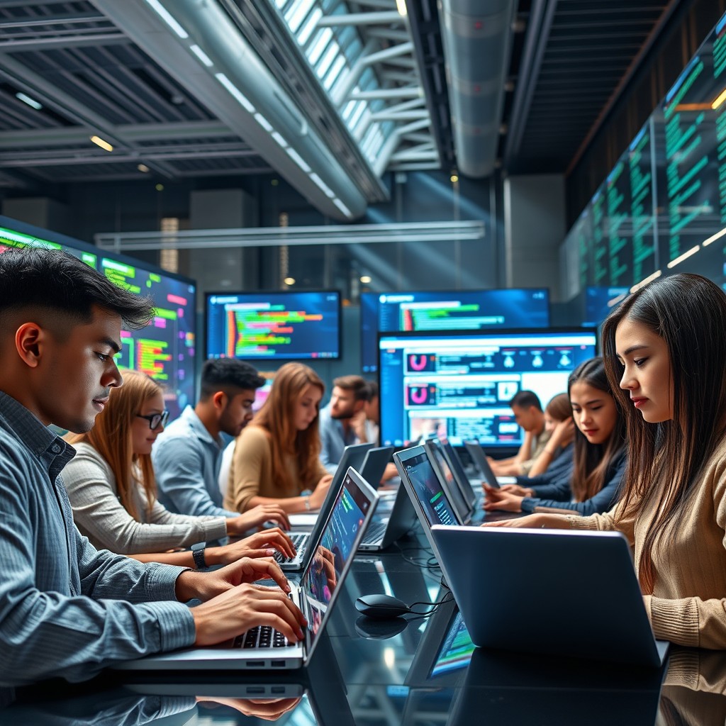 High-Tech Learning Management System Background Image