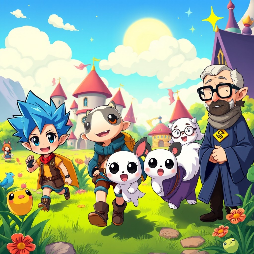 Vibrant Anime Adventure: A Colorful Journey in Fantasy