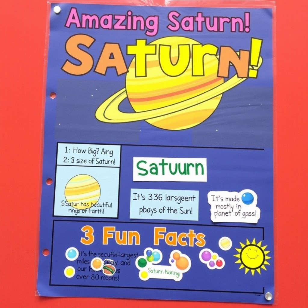 Amazing Saturn! | Engaging Educational Poster for 2nd Graders