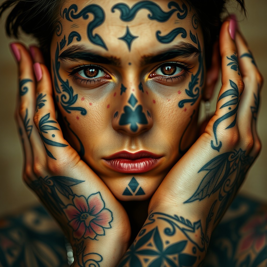 Intricate Tattoos: A Close-Up of Unique Style and Confidence