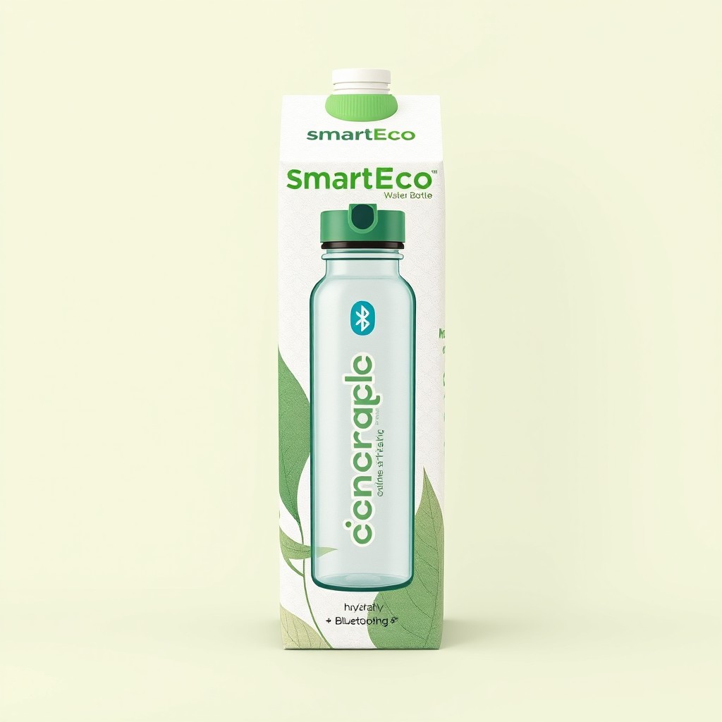 SmartEco Water Bottle Packaging Design - Eco-Friendly & Biodegradable