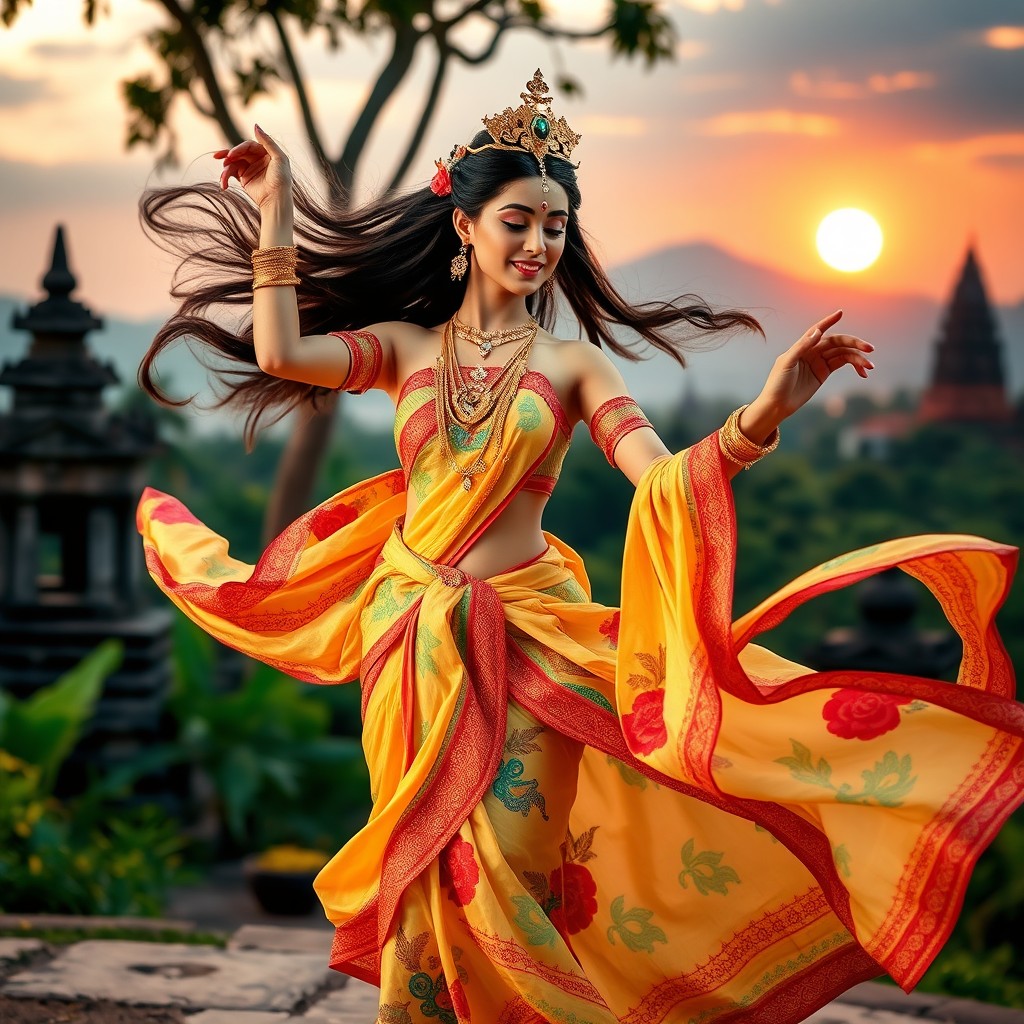 Enchanting Apsara Dance in an Ancient Tropical Setting | Idyllic