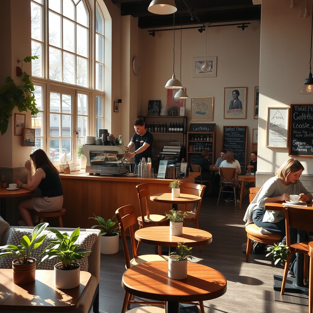 Cozy Cafe Scene: A Perfect Spot for Relaxation and Socializing