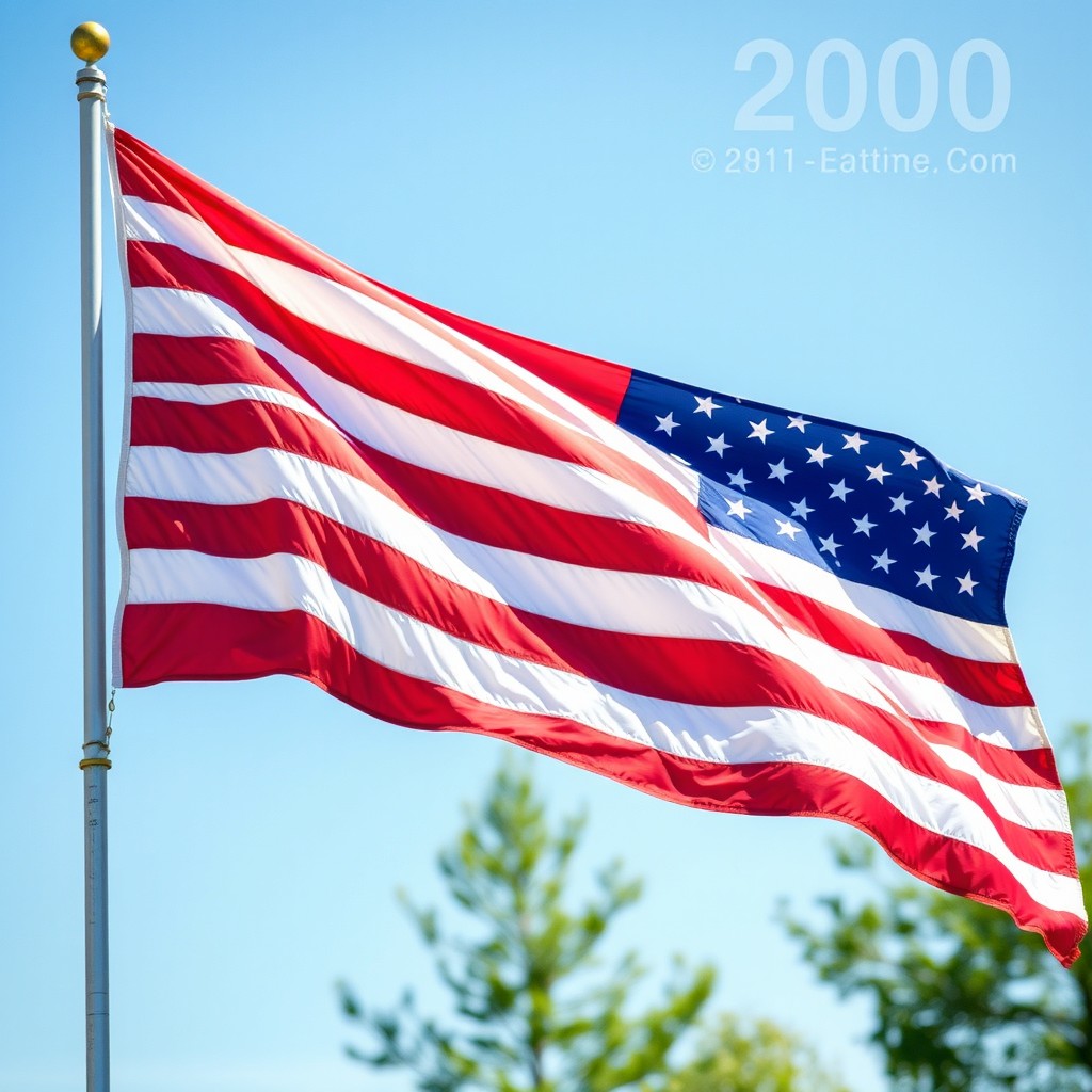 Artistic Representation of the American Flag - 2000 | Idyllic