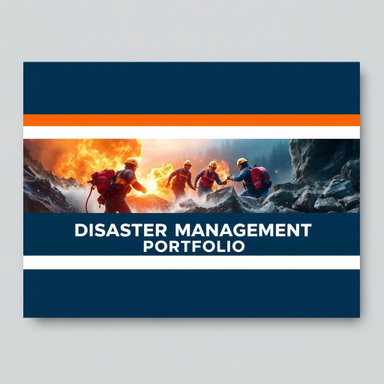 Professional Disaster Management Portfolio Cover | A4 Format