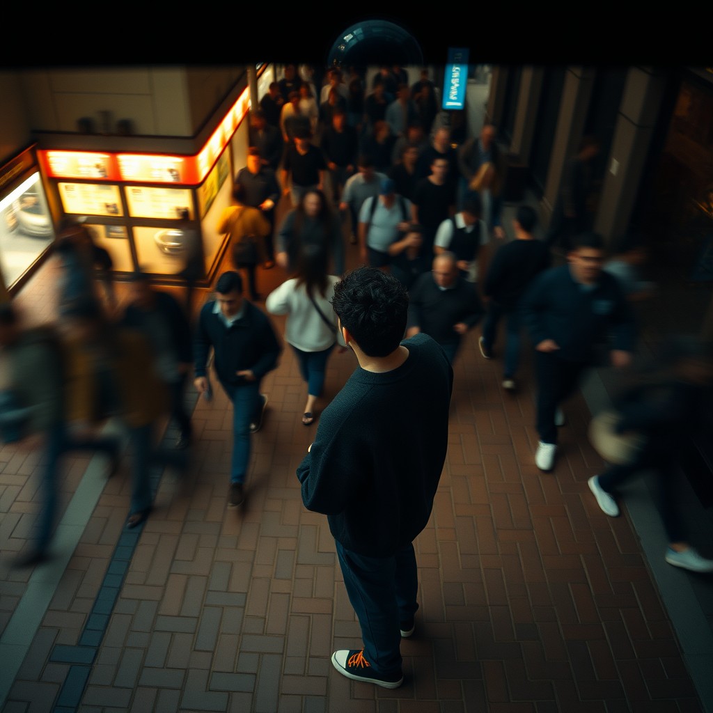 Stillness Amidst the Urban Rush: A Cinematic Perspective