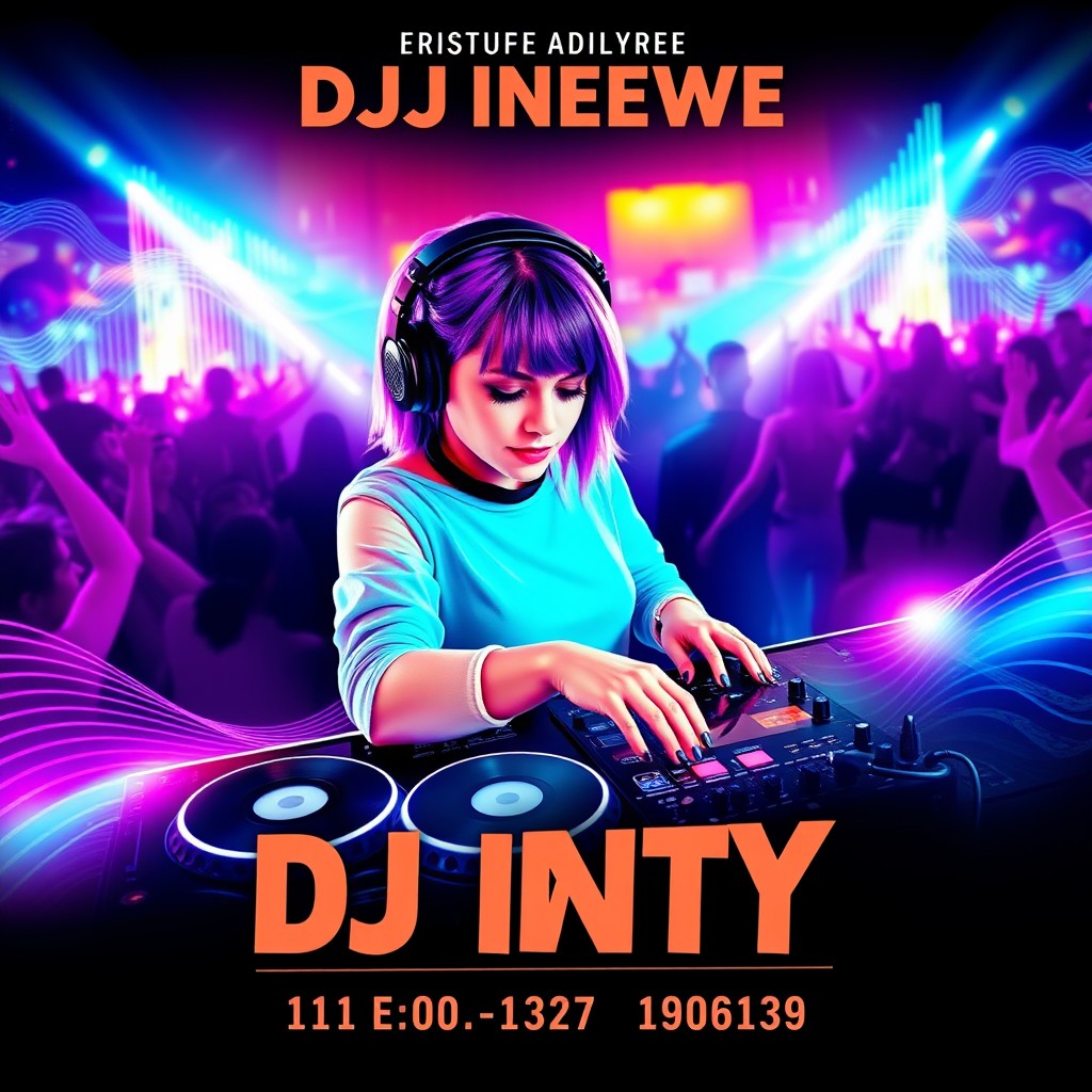 Dynamic DJ Poster Design for Nightclubs and Music Festivals