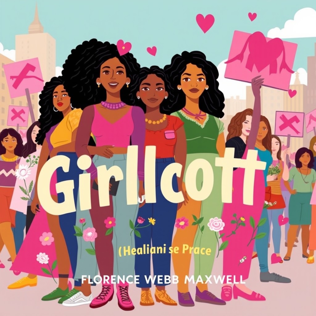 Vibrant Book Cover Design for 'Girlcott' by Florence Webb Maxwell