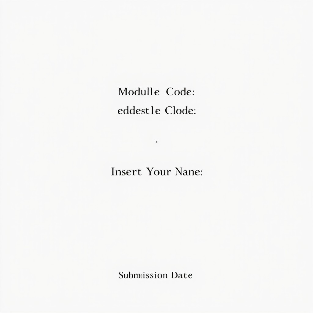 Minimalist Academic Cover Page Design for Assignments