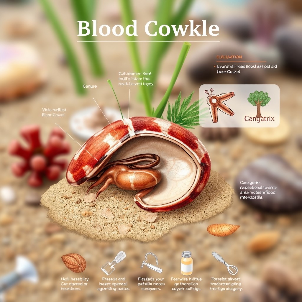 Scientific Illustration of the Blood Cockle: Biology & Cultivation