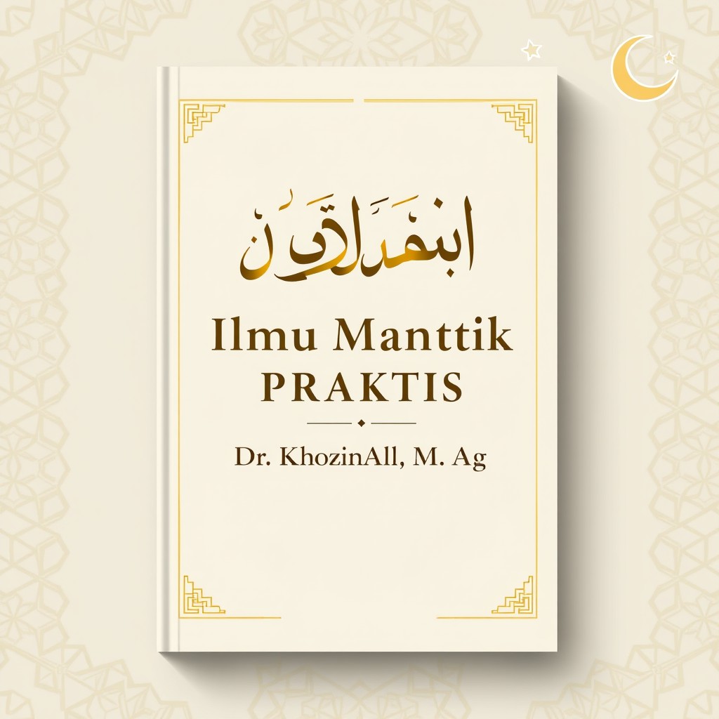 Elegant Book Cover Design for 'Ilmu Mantik Praktis' by Dr. Khozinul Alim