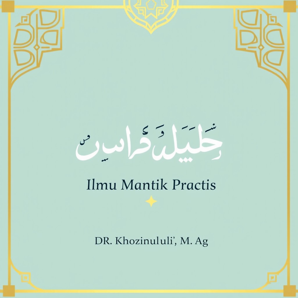 Elegant Book Cover Design for 'Ilmu Mantik Praktis' by Dr. Khozinul Alim