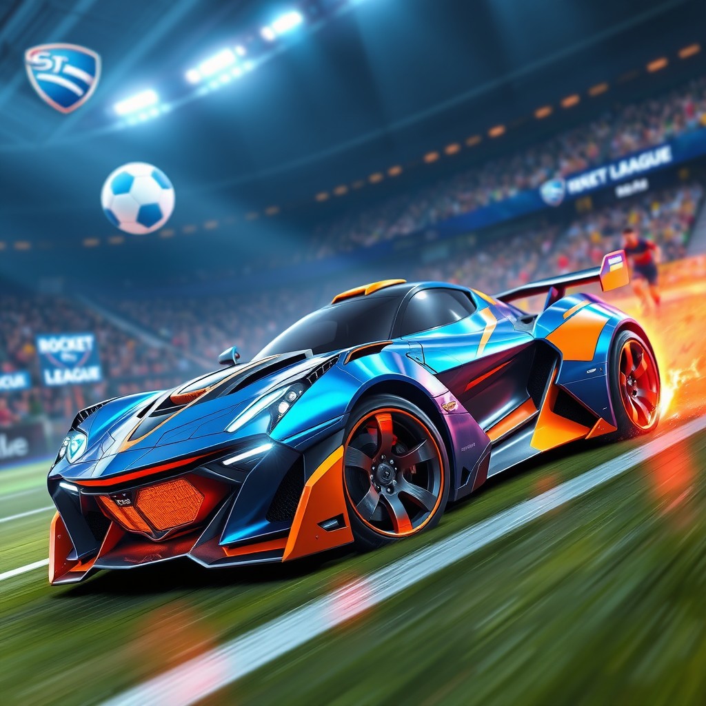 Futuristic Rocket League-Inspired Car with Glossy Finish