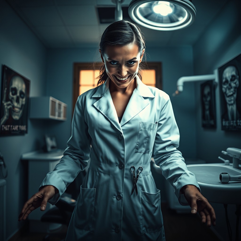 Sinister Smiles: A Chilling Dentist Horror Scene