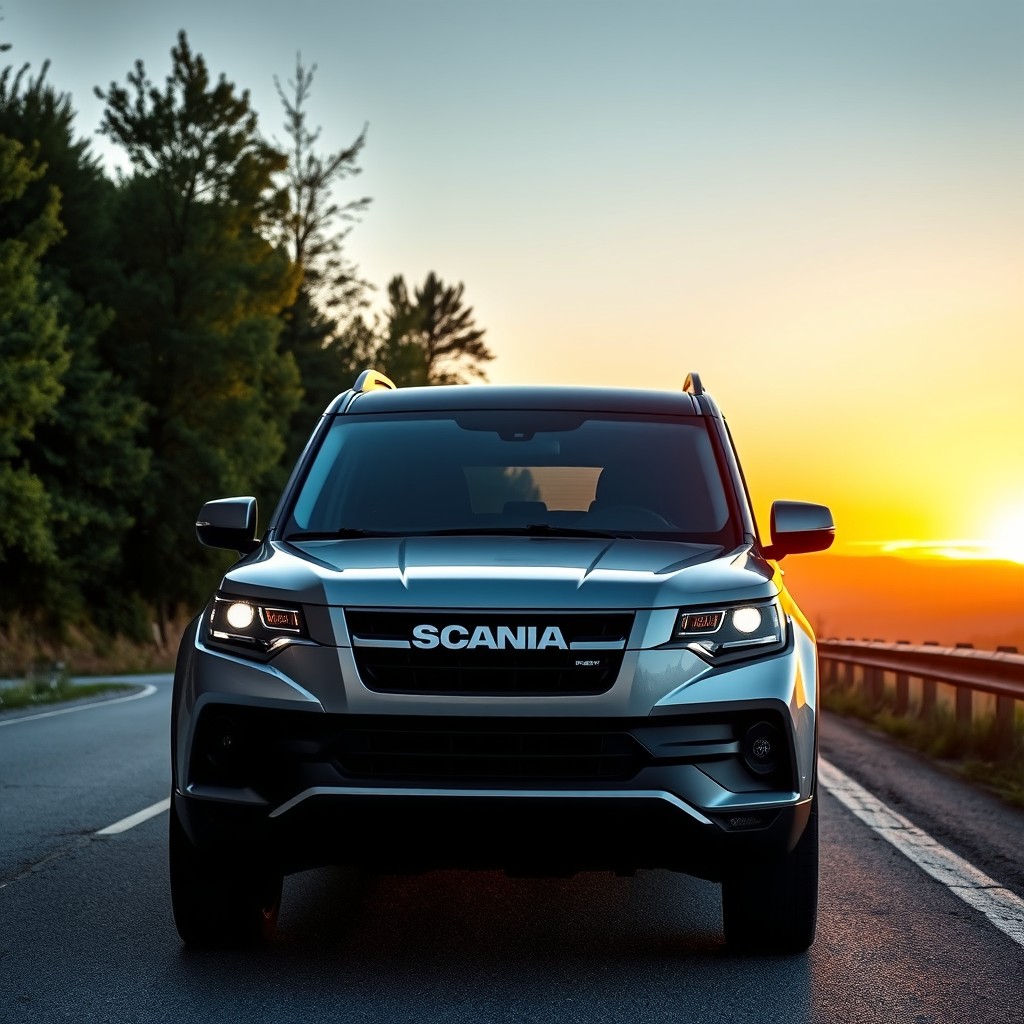 Scania SUV: Elegance Meets Nature at Sunset