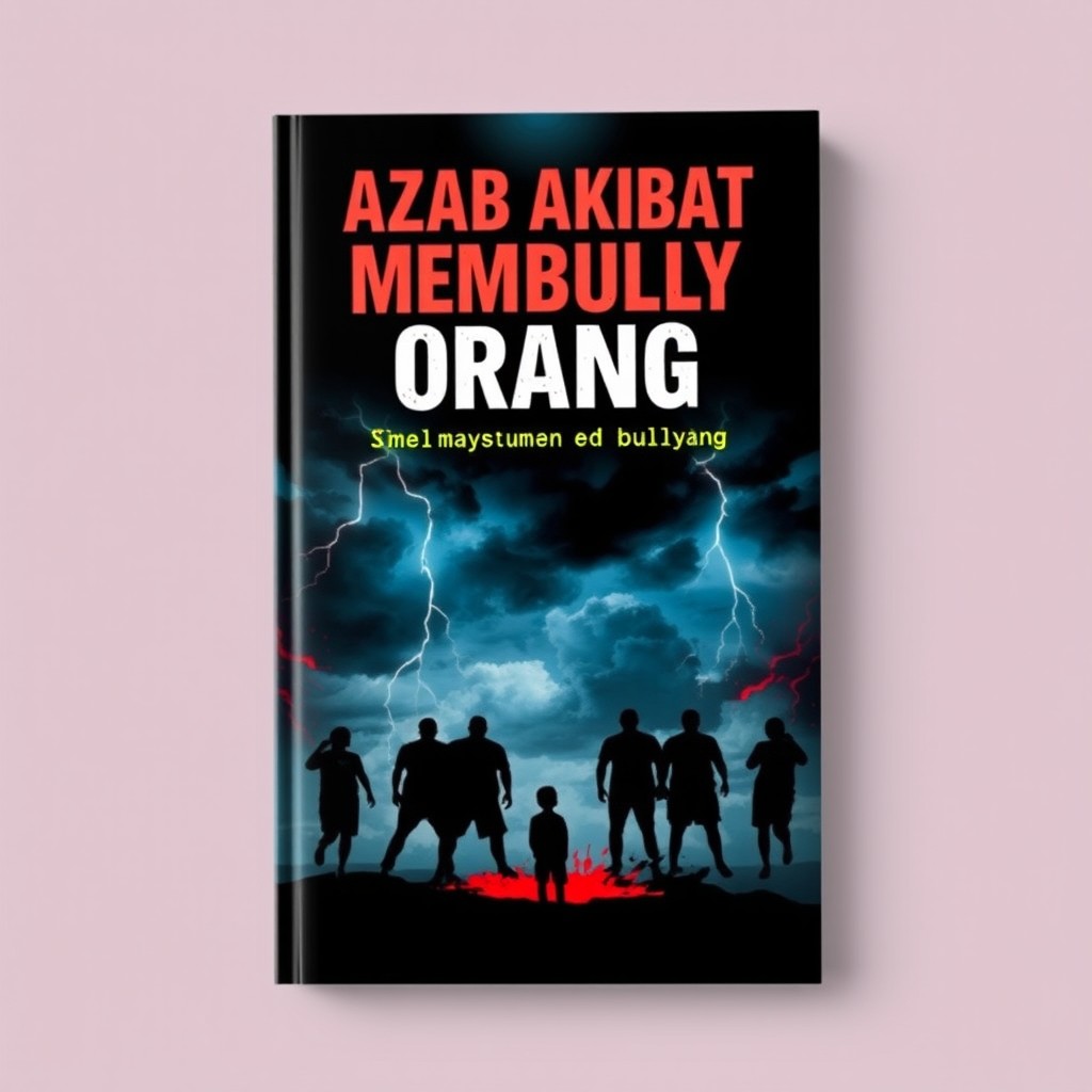 Striking Book Cover Design for 'Azab Akibat Membully Orang'