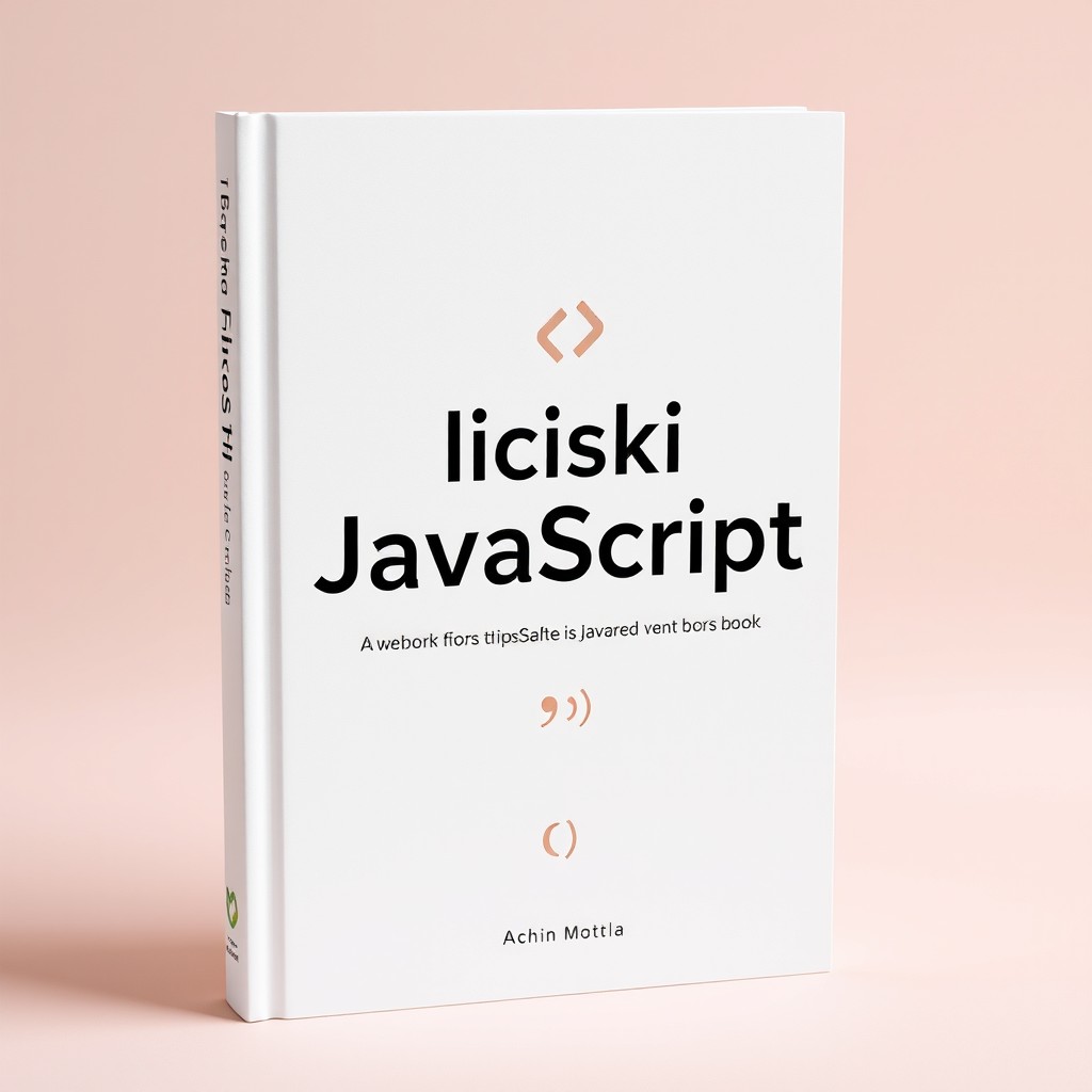Minimalist Book Cover Design for 'Фишки JavaScript'
