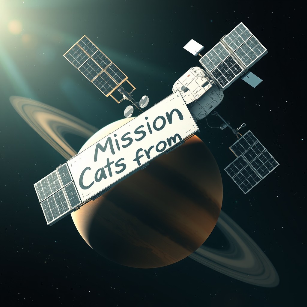 Explore the Cosmos: Mission Cats from Titan - A Futuristic Satellite Journey