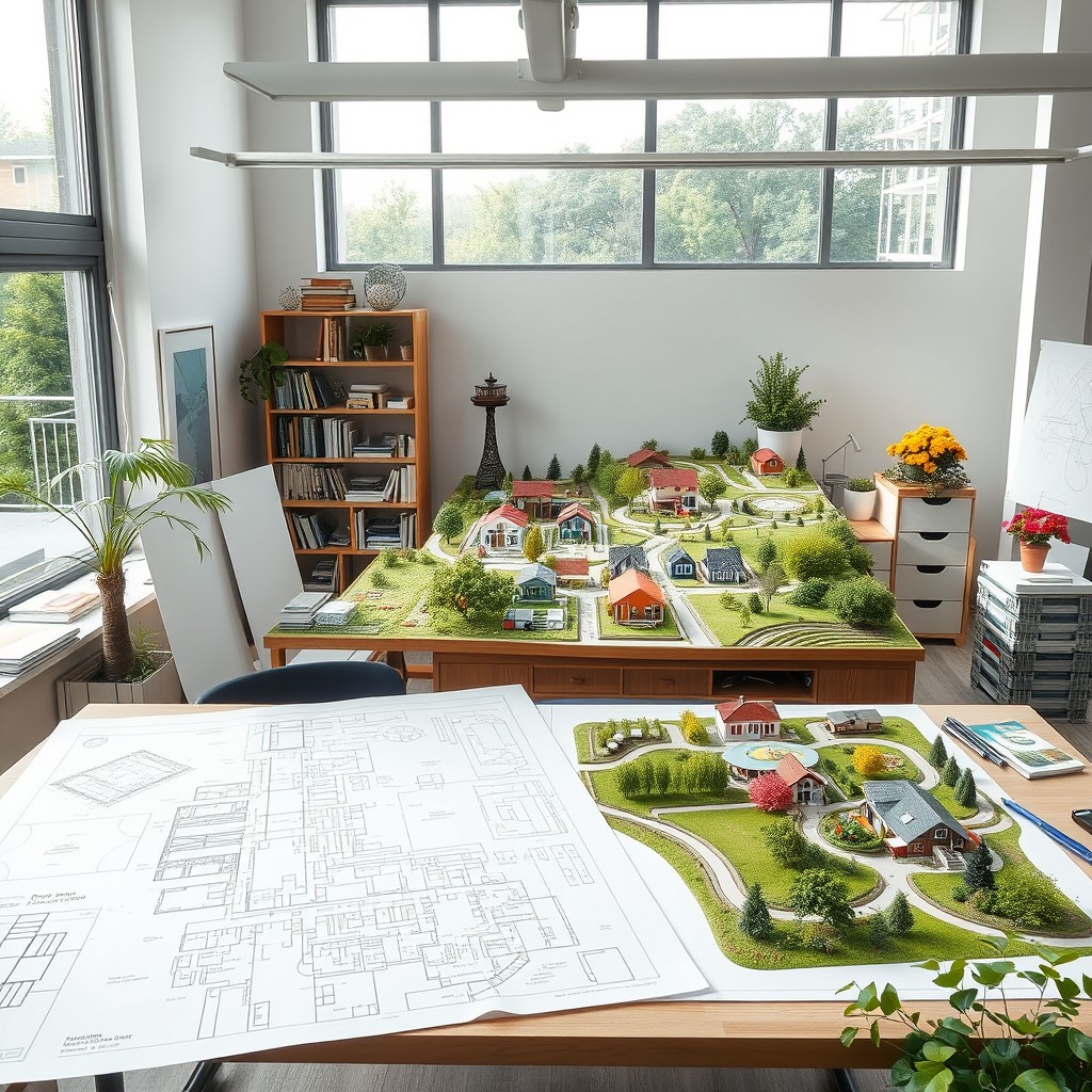 Architectural Office Scene: Garden City Designs by Filip Steif