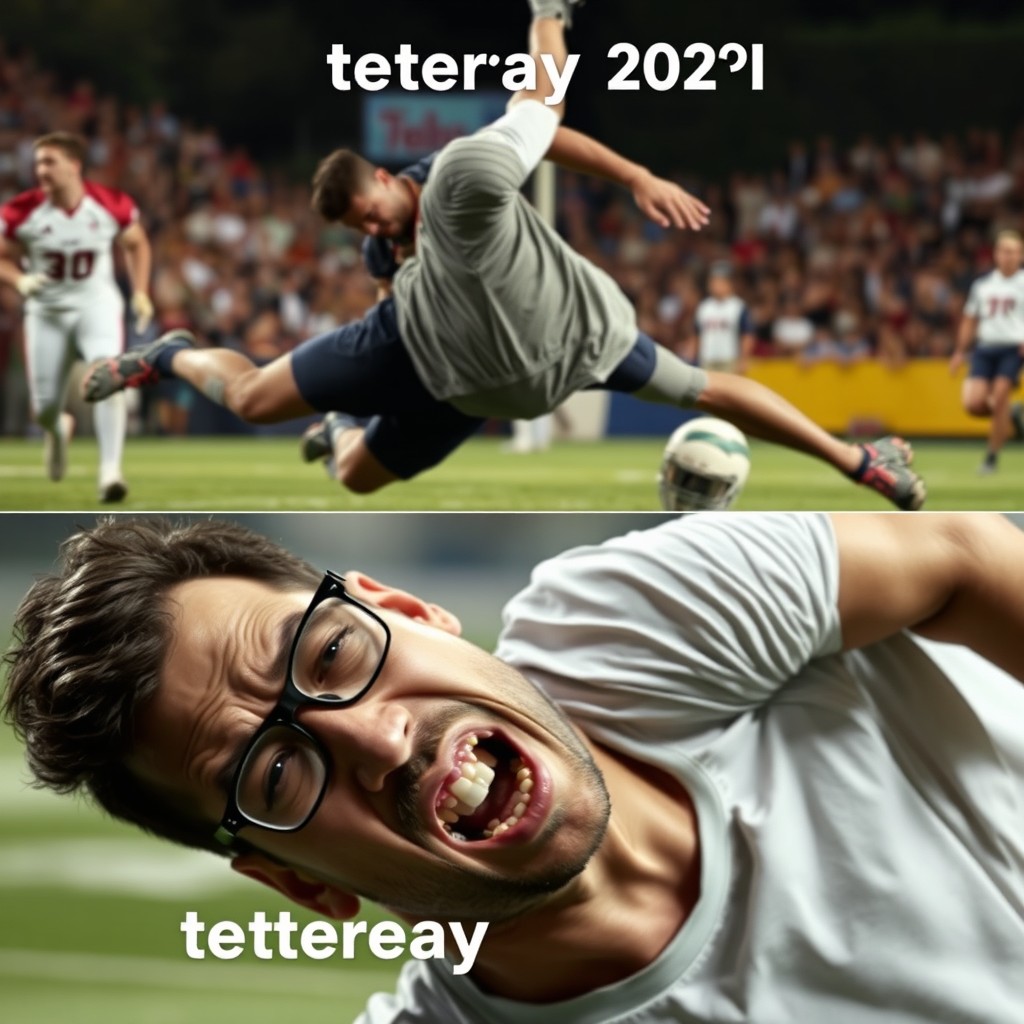 Dramatic Football Moment: Passion, Pain, and Determination