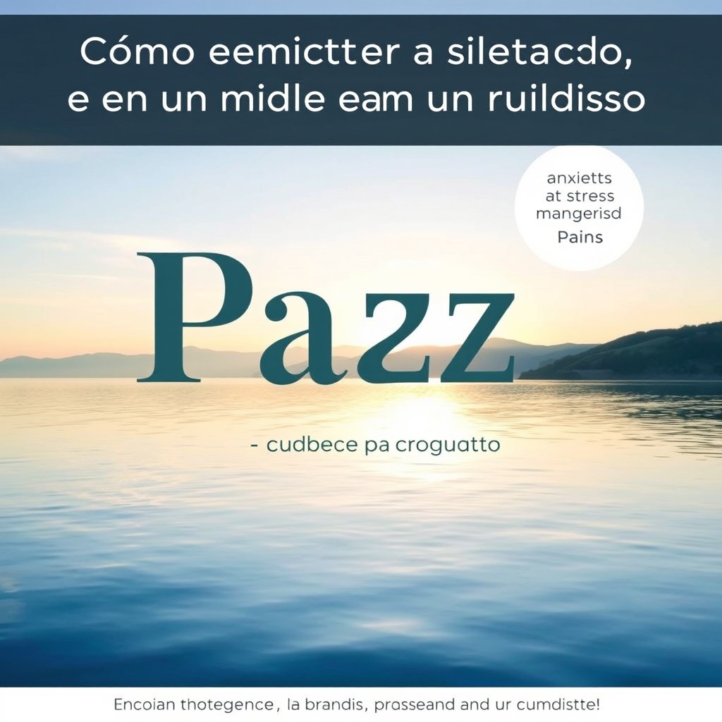 Book Cover Design for 'Paz: Cómo encontrar silencio en un mundo tan ...