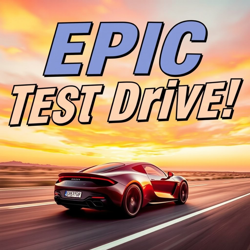 Epic Test Drive: Captivating Car Thumbnail Design
