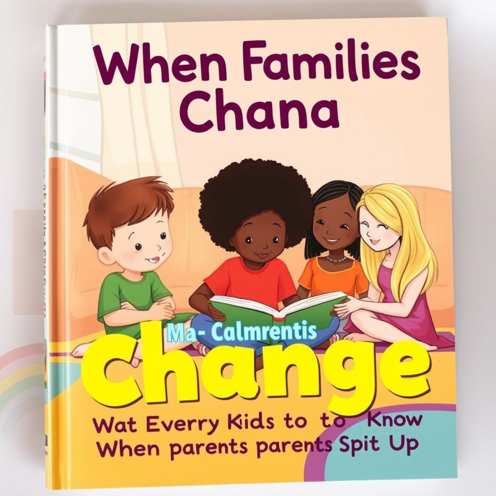 Heartwarming Children's Book Cover for 'When Families Change'