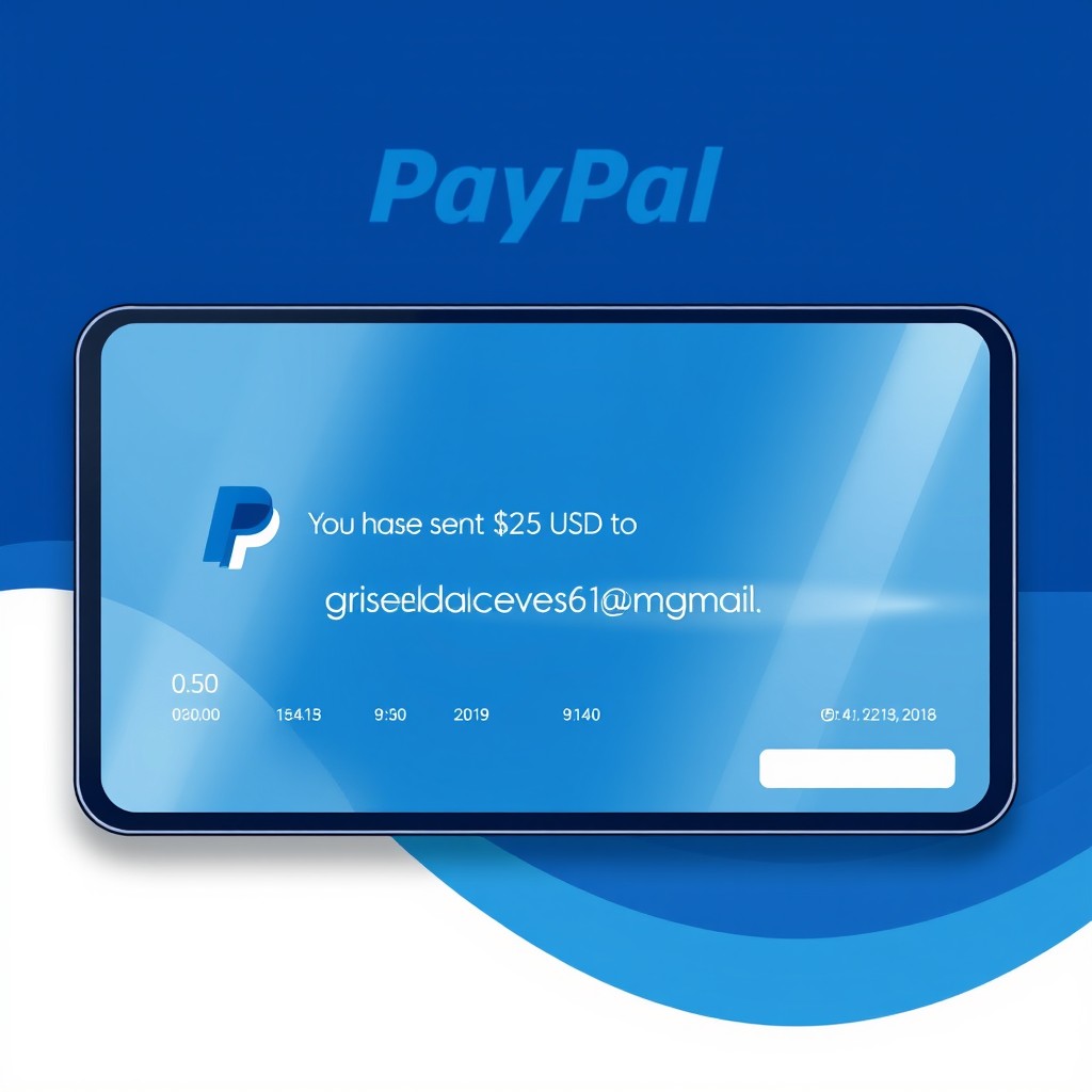 Elegant PayPal Transfer Confirmation Illustration