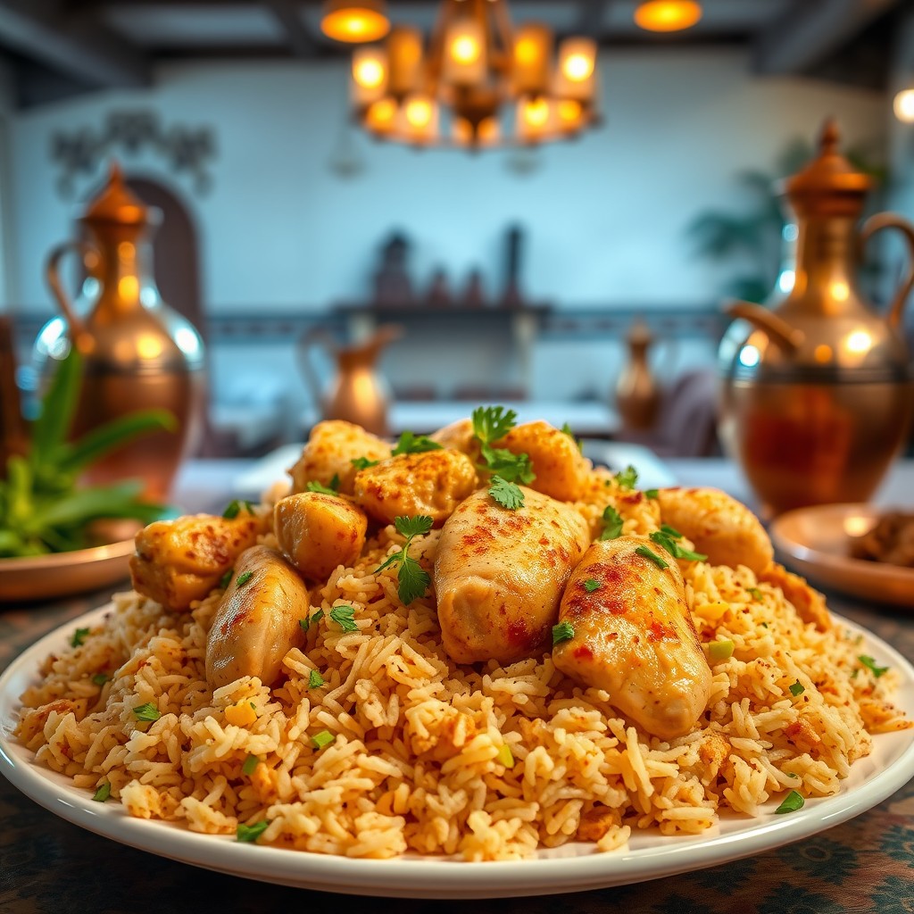 Experience Authentic Kuwaiti Cuisine: Chicken Majboos