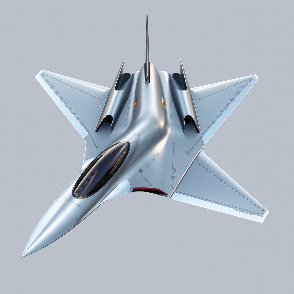 Futuristic Fighter Jet Design: Blended Wing and Advanced Aerodynamics