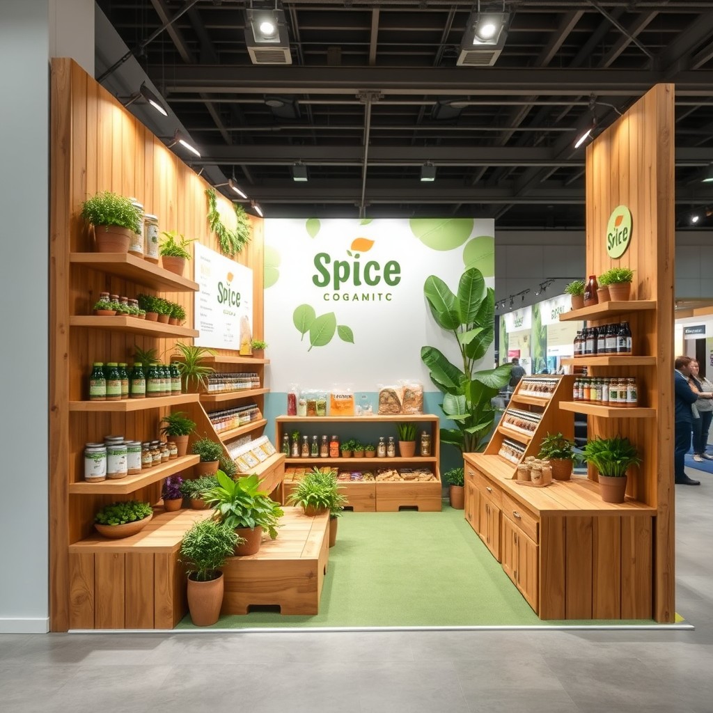 Inviting Organic Fair Booth Design for LOPESA Spices