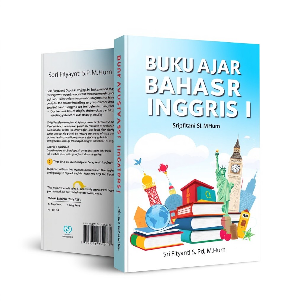 Creative Book Cover Design for 'BUKU AJAR BAHASA INGGRIS I' by Sri ...