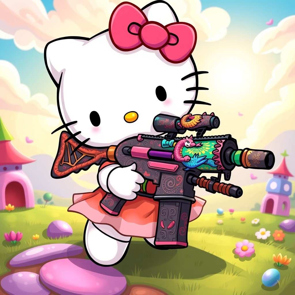 Whimsical Hello Kitty Illustrations: A Playful AI Art Collection