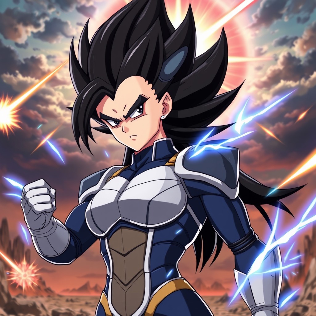 Fierce Female Saiyan: A Unique Take on Vegeta Inspired by Dragon Ball