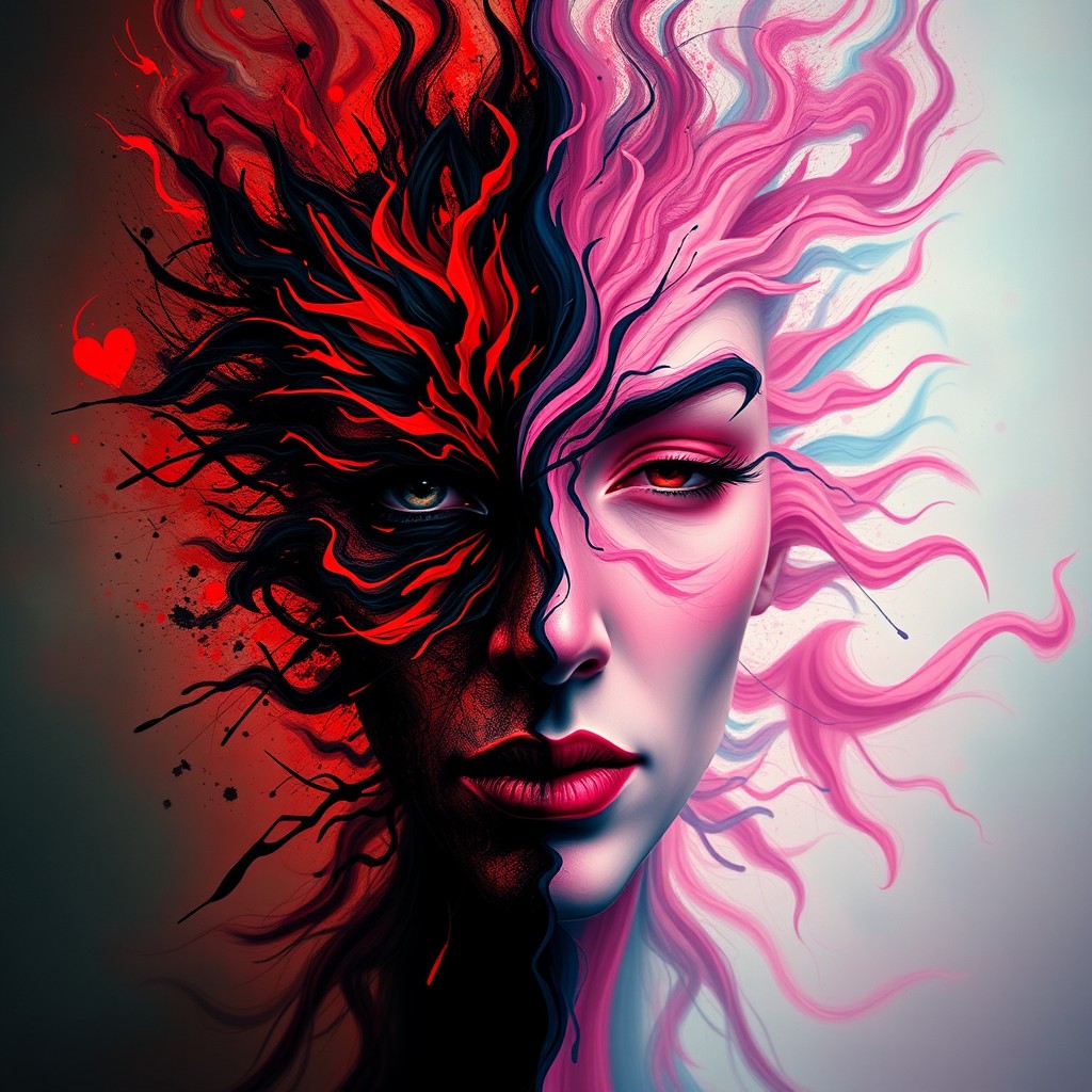 Dual Emotions of Hate and Love: An Abstract Sociopath's Journey