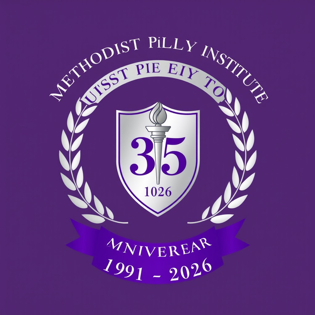 Elegant 35th Anniversary Logo Design for the Methodist Pilley Institute