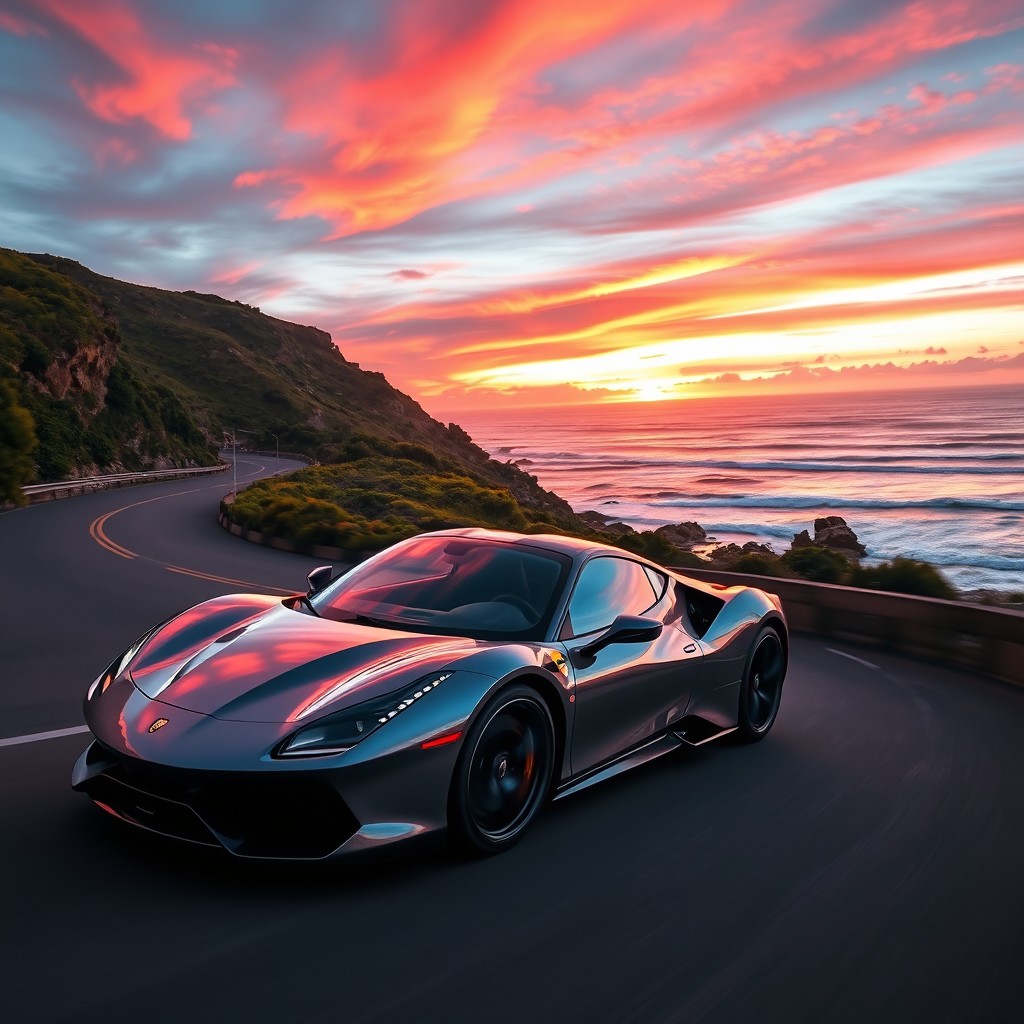 Breathtaking Sports Car Adventure on Coastal Roads | Idyllic AI