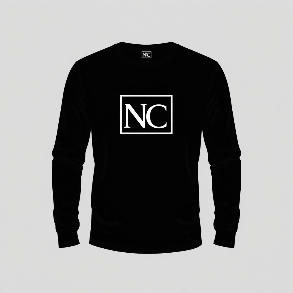 Stylish Long Sleeve Couple's T-Shirt Design with 'NCL' Logo