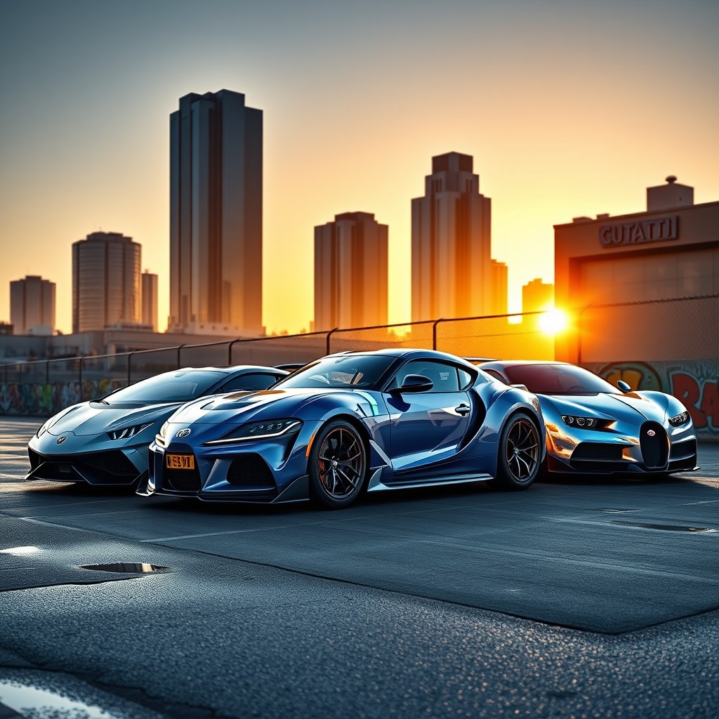 Stunning Digital Artwork: Modified Lamborghini, Supra & Bugatti in ...