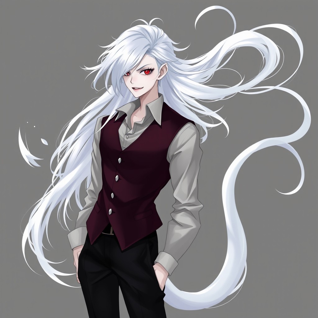 Androgynous Character Design: Ethereal Vampire Aesthetic